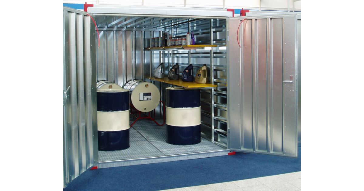 Miljöcontainer - längd 300 cm, för förvaring av olja eller kemikalier ...